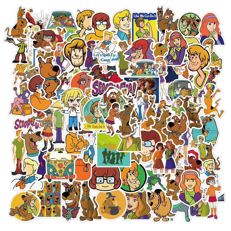 100PC Scooby Doo Kids Cartoon Movie Stickers Pack Random Vinyl Bomb ...