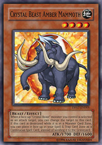 1x Crystal Beast Amber Mammoth - DP07-EN005 - Common - 1st Edition ...