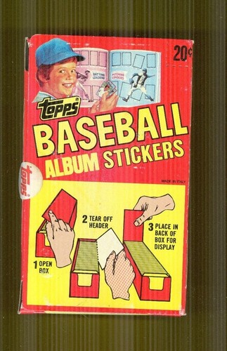 1982 Topps Baseball Unopened Sticker Box Right From Case Original Stock ...