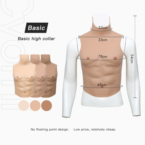 Handmade Realistic Silicone Muscles Cosplay Costumes Fake Chest For Man ...