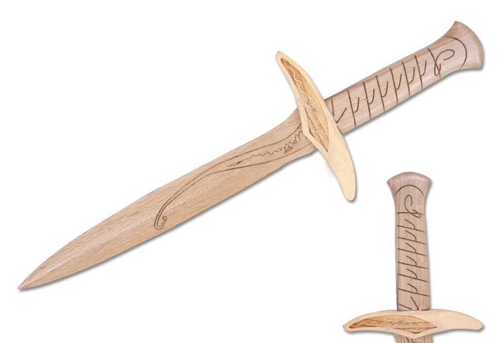 18" Fantasy Wooden Medieval Dagger Short Sword Kid Child Cosplay ...