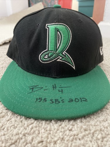 2011 BILLY HAMILTON GAME USED DAYTON DRAGONS AUTOGRAPH CAP! PSA ROOKIE ...