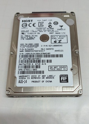 HGST Hard Drive 1TB HTS541010A9E680 2.5" SATA | eBay UK