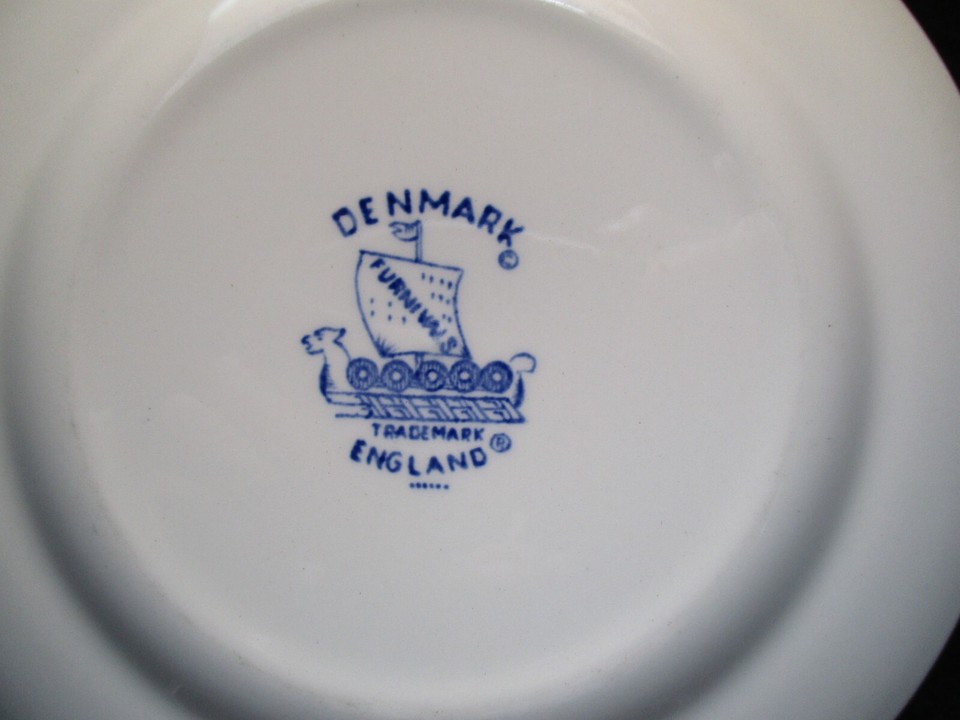 Vintage Furnivals Floral Denmark Blue Bread & Butter Plate 7" Made ...