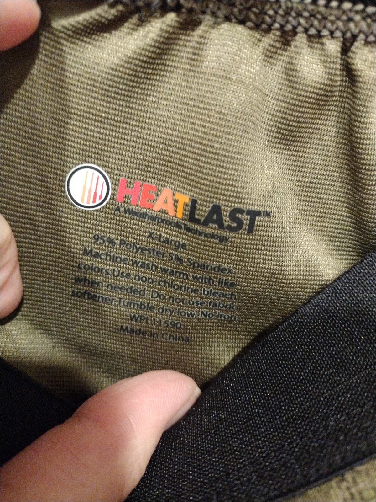 Heat Last Men's Olive Green Weatherproof Base Layer P… - Gem