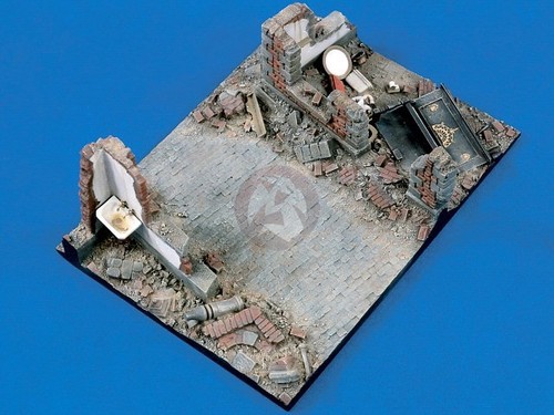Verlinden 1/35 "Downtown" Street Section with Wall Ruins WWII Diorama ...