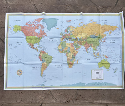 Rand McNally - World Wall Map (M Series World Wall Maps) 50" X 32" | eBay