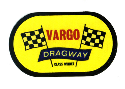 Vargo Dragway sticker hot rod reproduction decal drag race strip speed ...