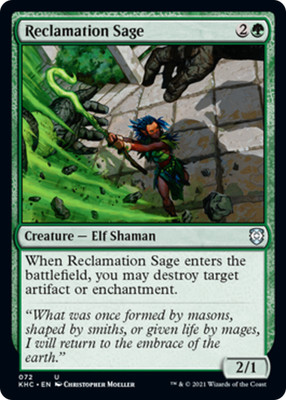 Reclamation Sage Kaldheim Commander NM Green Uncommon MAGIC MTG CARD ...