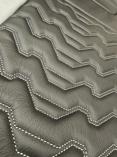 Black & Gray TekStitch Leather Seat Covers for 2021-25 Ford F150 Crew ...