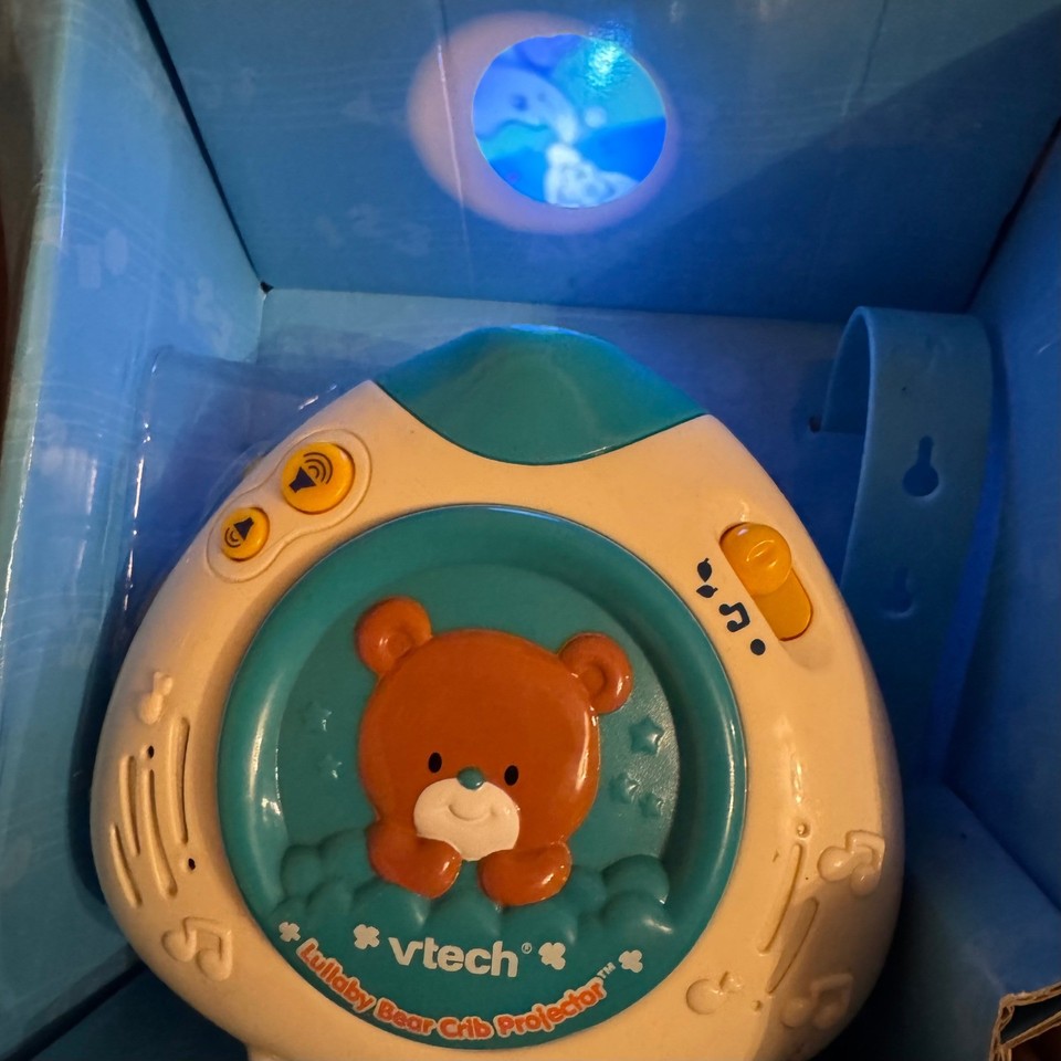 Vtech Lullaby Bear Crib Projector W/ Timer Soothing Sleep Lights Sound ...