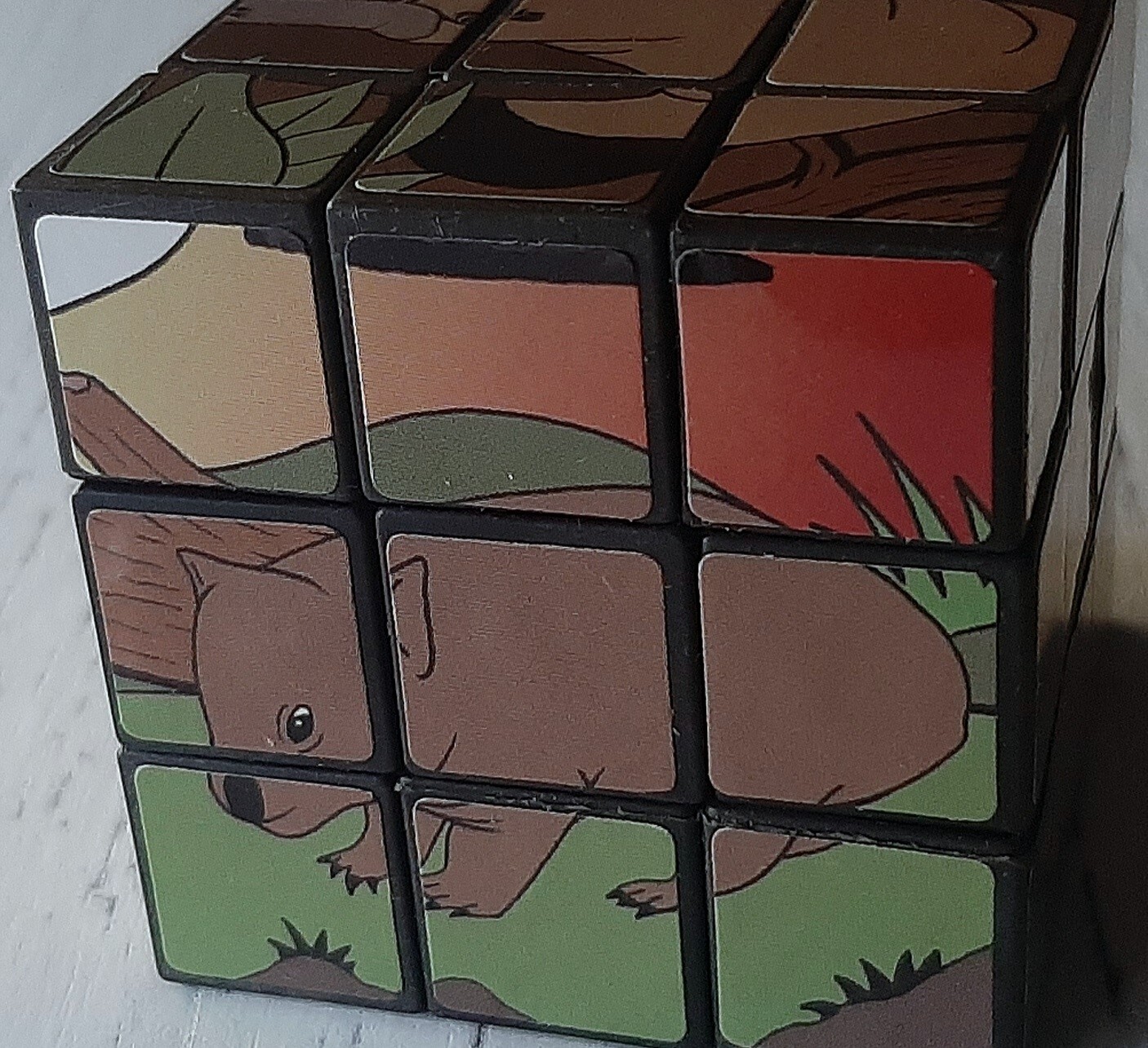 Cube Puzzle Novelty Gift Australian Animals Koala Kangaroo Emu Wombat ...