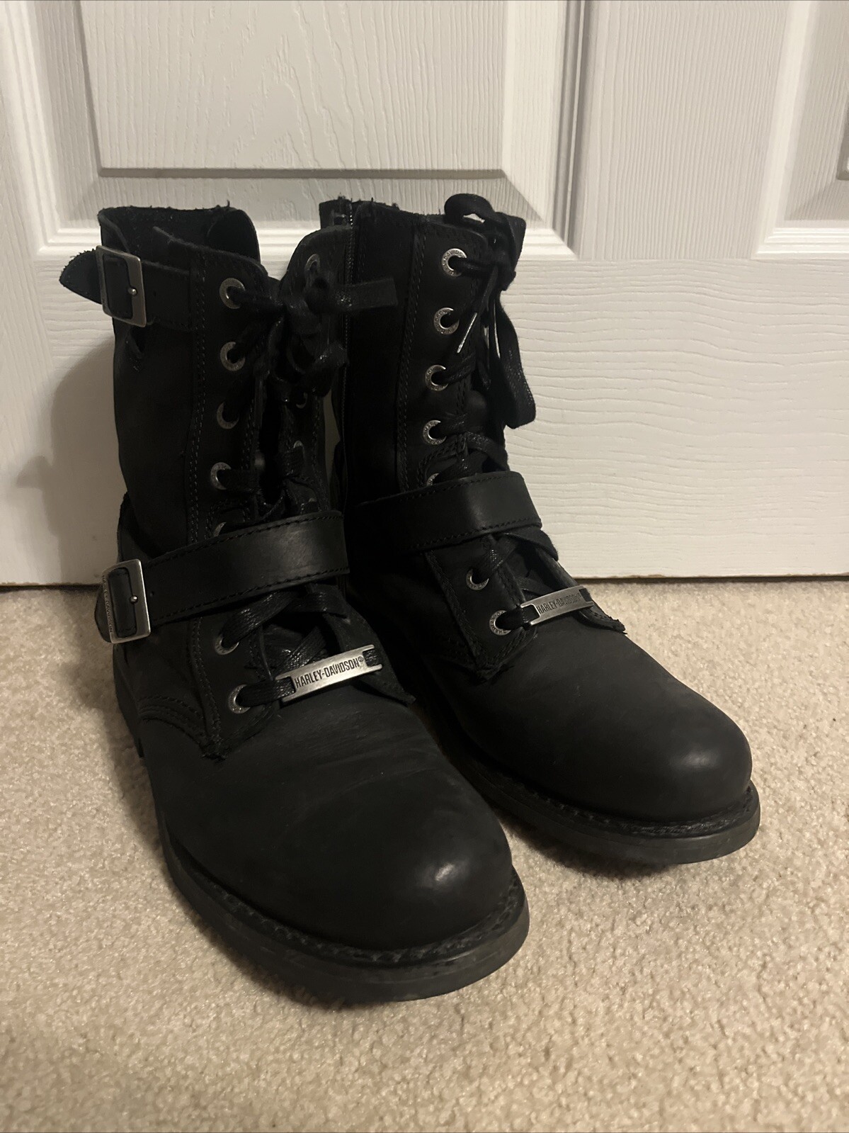 HARLEY DAVIDSON Boots 10 M Men's Ranger Black Leather… - Gem