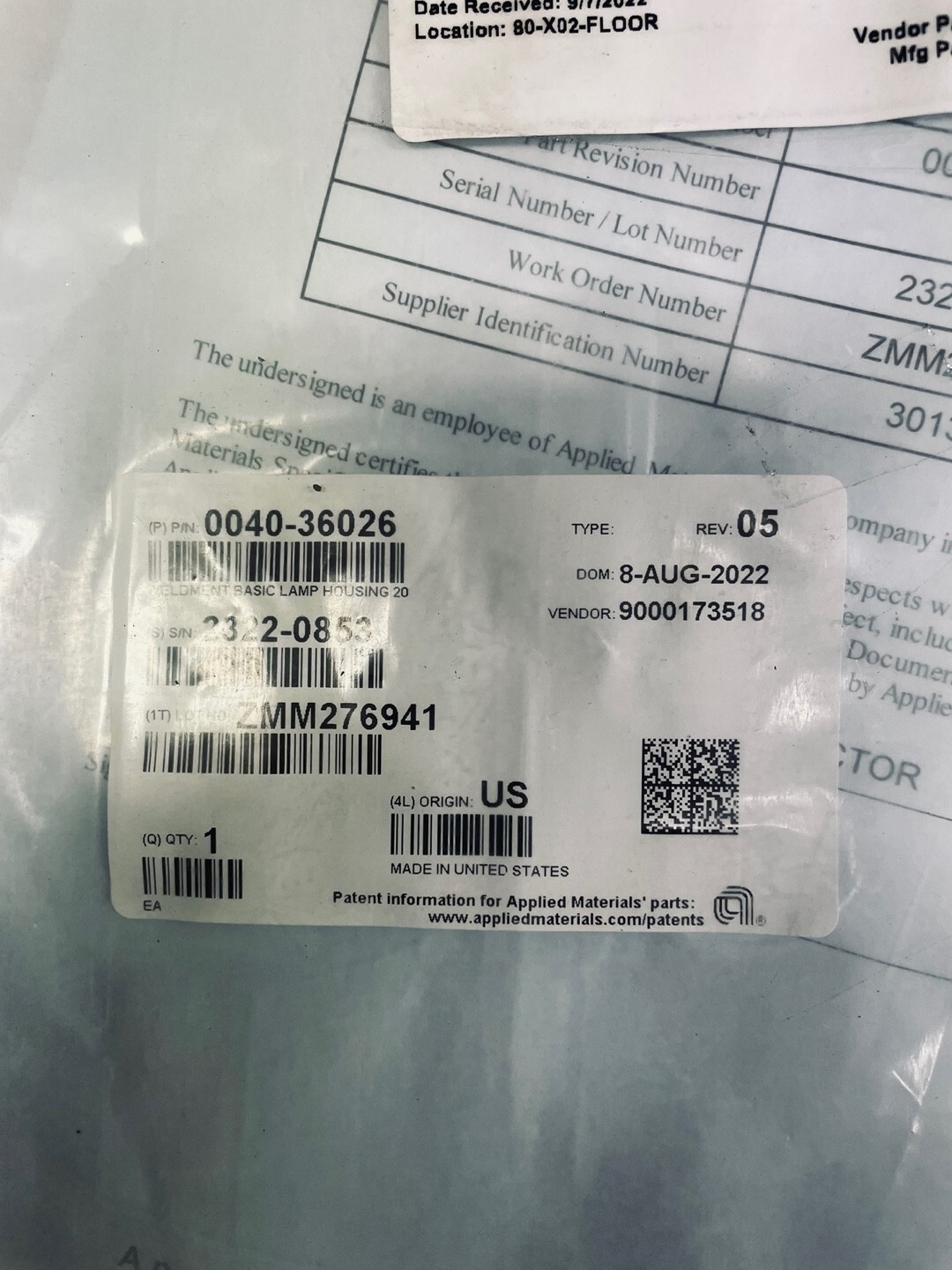 AMAT 0040-36026 WLDMT,BASIC LAMP HOUSING,RTP AMAT | eBay