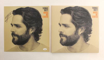 THOMAS RHETT SIGNED AUTOGRAPH 12X12 ALBUM INSERT - WHERE WE STARTED ...
