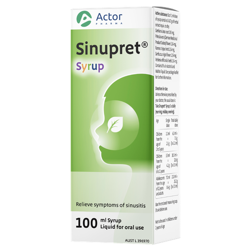 Sinupret Syrup 100mL Herbal Medicine The Relieve Symptoms of Sinusitis ...