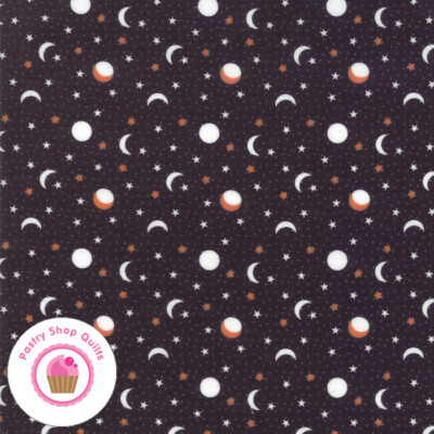 Moda MIDNIGHT MAGIC 24082 14 Black Stars APRIL ROSENTHAL Quilt Fabric ...