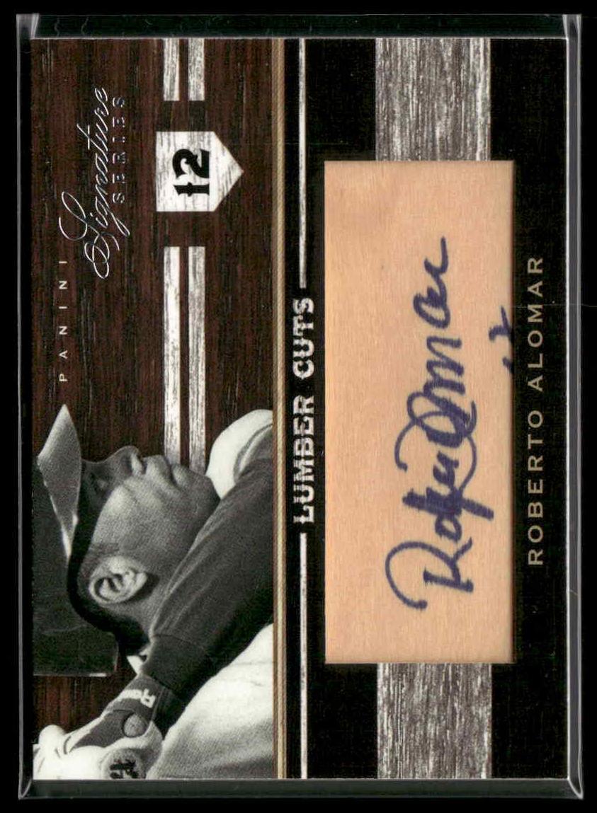 2012 Panini Signature Series #25 Roberto Alomar Lumber Cut Signatures ...