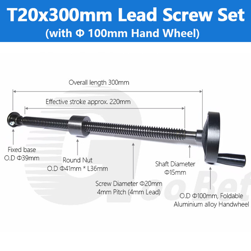 T12 - T30 ACME Thread Lead Screw Nut Vise Clamp Fixture Kit With 100mm ...