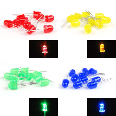 100-500Pcs Diffused LED Diode Mini Lights Emitting Diodes Round Head ...