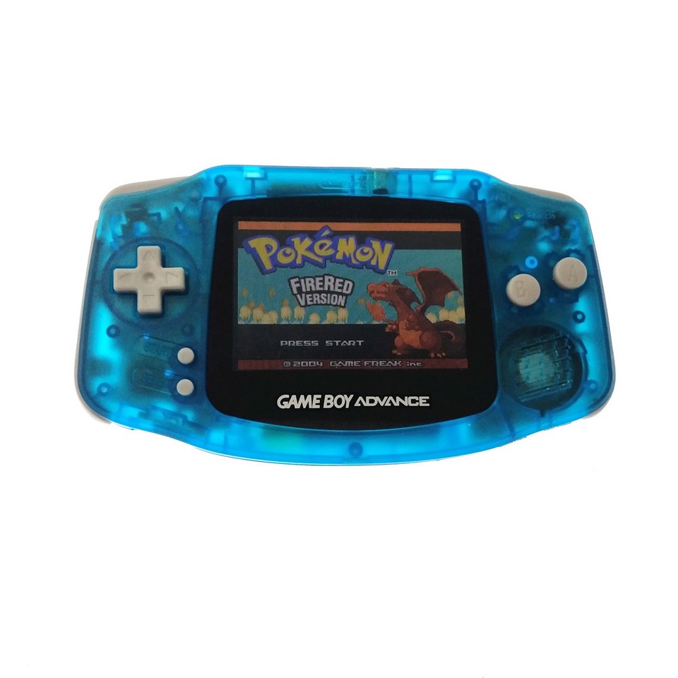 Night Light Blue Game Boy Advance w/ AGS-101 Brighter Backlight Backlit ...