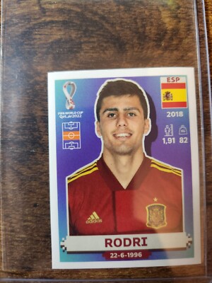 2022 Panini FIFA World Cup USA Stickers- Rodri #ESP 14 Spain | eBay