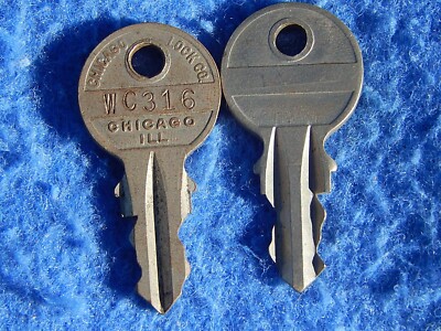 Wurlitzer Key WC 316 - Chicago Lock - wall box or cash box key ...