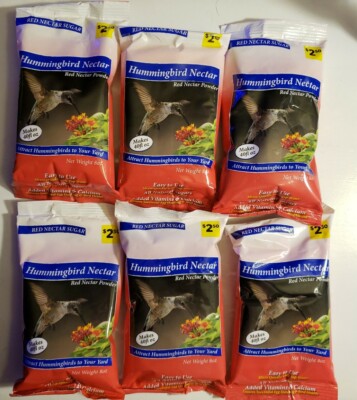 (lot of 6) Hummingbird Red Sugar Nectar Powder All Natural w/ Vitamins ...