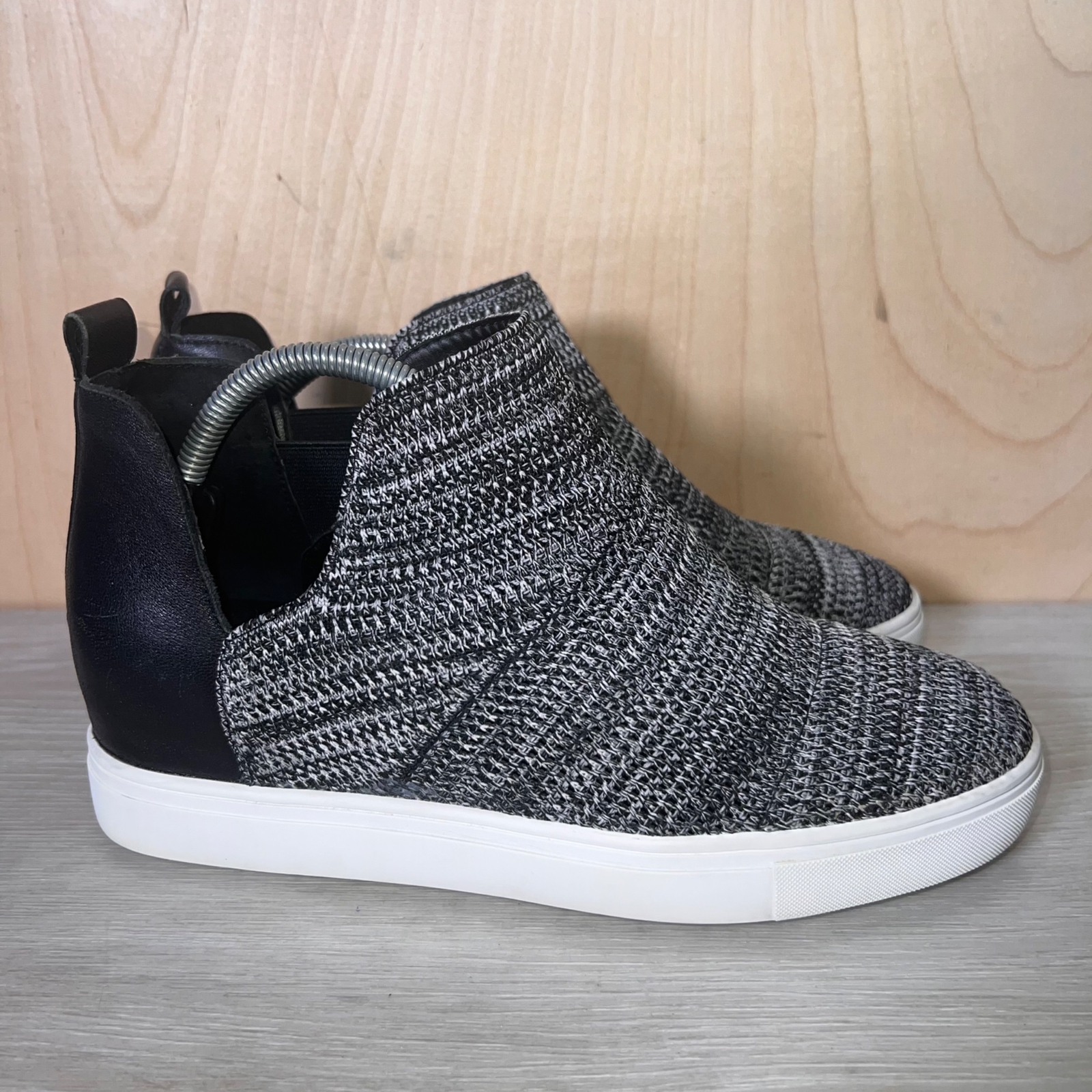 Chelsea & Violet Cielo Knit Wedge Sneakers Grey Women… - Gem