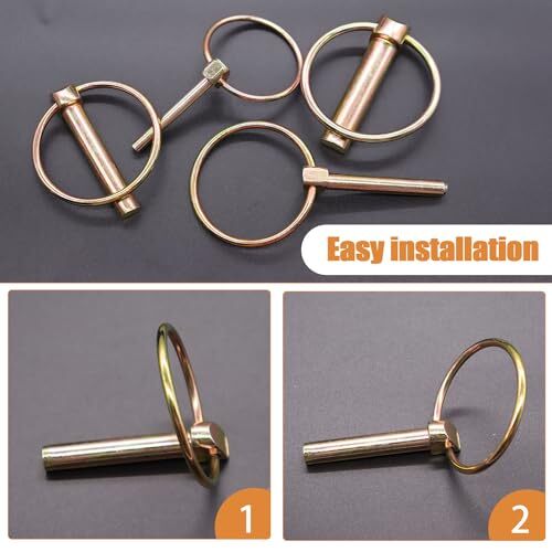 50Pcs Heavy Duty Lynch Pin Assortment Kit Tractor Pins Linch Pins Clips ...