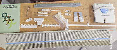 Vintage BROTHER KX-350 Mid-Gauge Plastic Bed Home Knitter w/Instruction ...