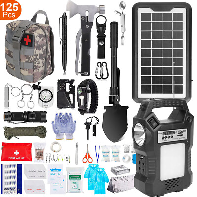First Aid Bug out Military Prepper Kit /Portable Power Station Solar ...