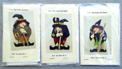 Three Old Hags Tole Painting Patterns Halloween Witches 15 Inches 3 ...