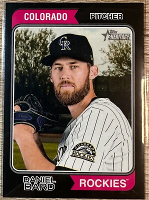 DANIEL BARD 2023 TOPPS HERITAGE BASEBALL SSP HOBBY BLACK BORDER /50 ...