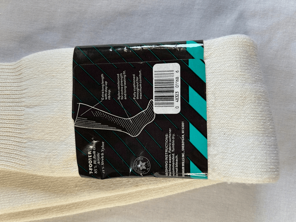 Wigwam Sport 7-Footer Socks NWT, Sizes 11-17, White, Sports | eBay