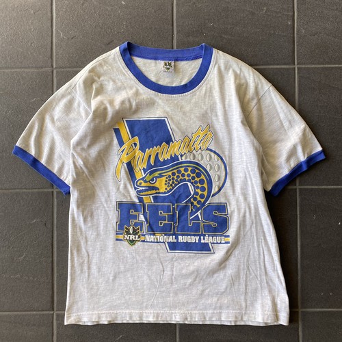 Vintage Parramatta Eels NRL Ringer Tee Large – Classic Aussie Footy ...