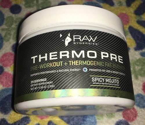 RAW SYNERGIES Thermo Pre Workout Thermogenic Fat Burner Spicy Mojito 4. ...