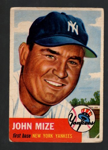 1953 Topps John Mize New York Yankees #77 | eBay