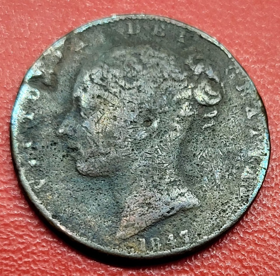 1847 Queen Victoria Farthing Bronze Coin. Young Head. #141 | eBay UK