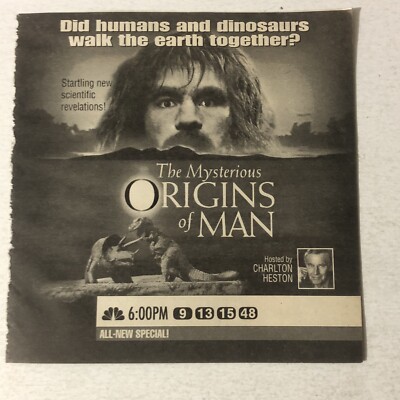 Mysterious Origins Of Man Tv Guide Print Ad Charlton Heston TPA18 | eBay