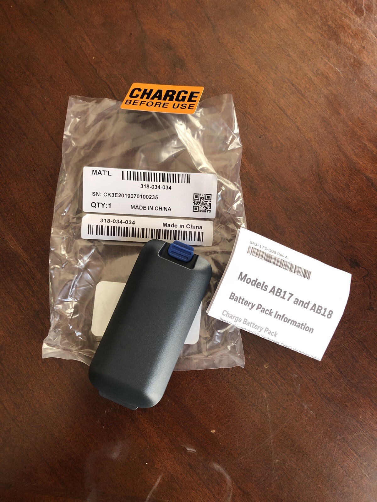 Intermec 0.5Ah Battery for CK3 CK3X AB18 AB17 Models (318-034-034) for ...