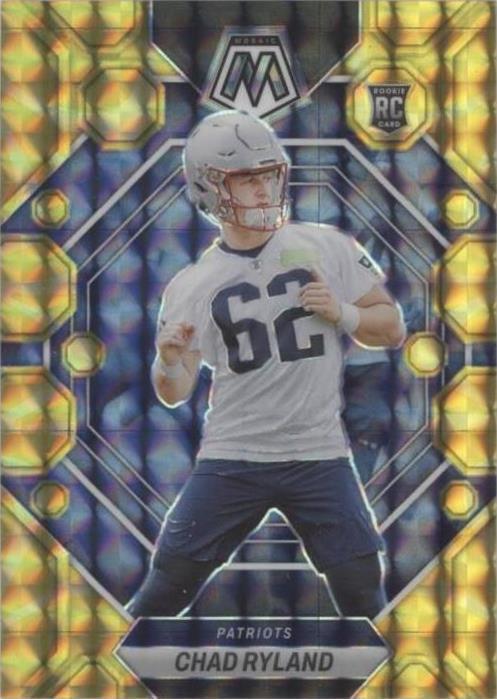 2023 Panini Mosaic - Rookies Chad Ryland #297 Reactive Yellow Mosaic ...