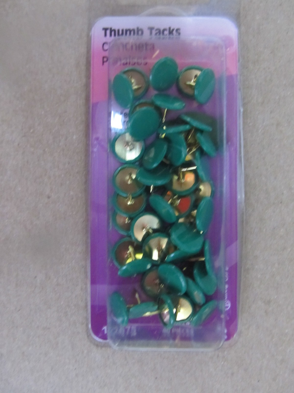 Thumb Tacks Package of 40 Green Capped Head #122675 NEW | eBay