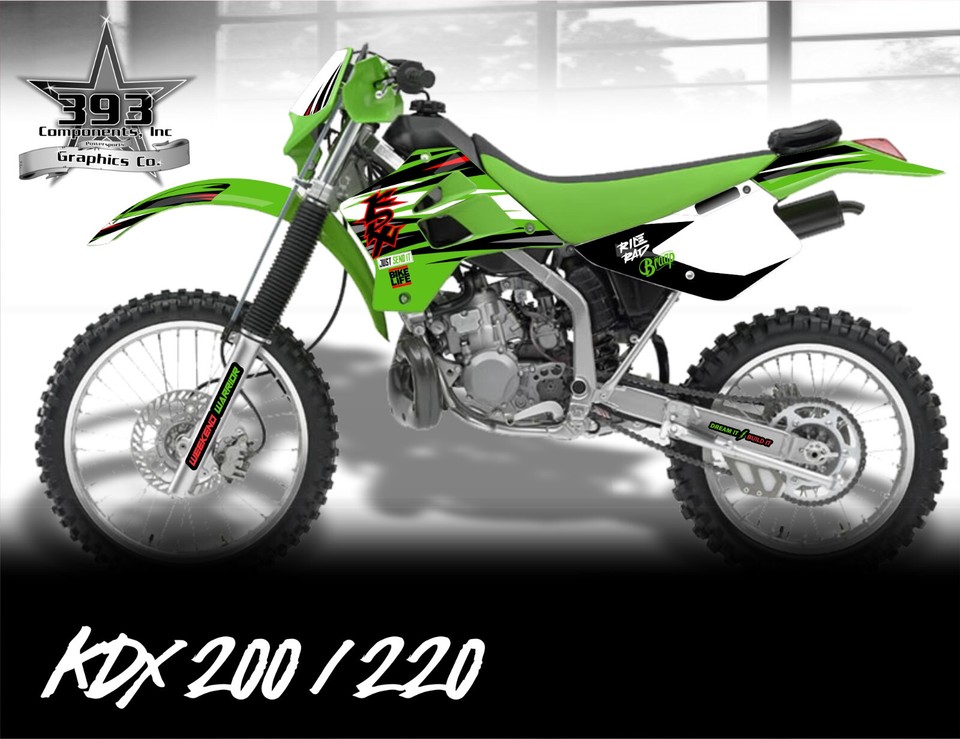 Kawasaki KDX200 KDX220 Graphics Decal KDX 200 220 1995-2008 Sticker ...