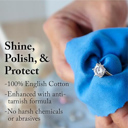 Cotton Silver Polishing Cloth for Cleaning Silver Jewelry, Gold ...