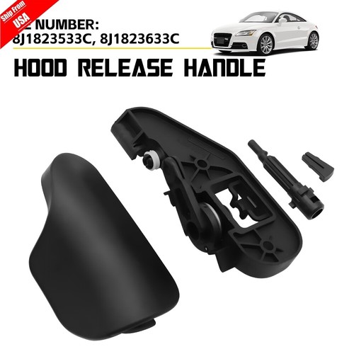 8J1823533C 8J1823633C Hood Latch Release Handle+Mount Bracket For Audi ...