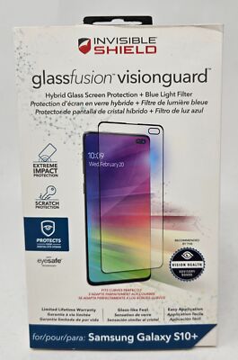 ZAGG Invisible Shield Screen Protector for Galaxy S10+, GlassFusion ...