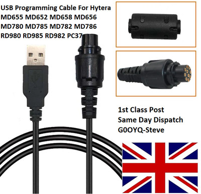 USB programming cable for Hytera MD655 MD650 MD658 MD656 MD780 RD965 ...