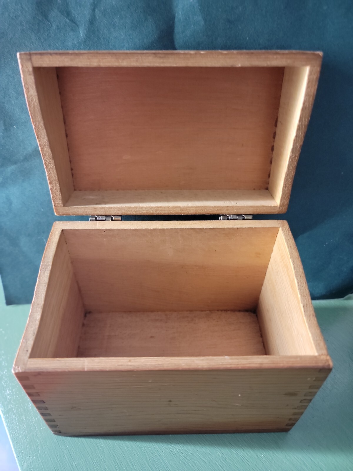 Vintage Dovetail Wooden Recipe Box (Antique Wooden Varnish Kitchen ...
