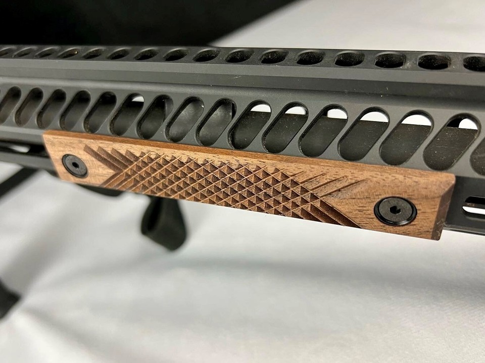 Deep Checkered Rail Cover for M-Lok and KeyMod Rail, Walnut | eBay